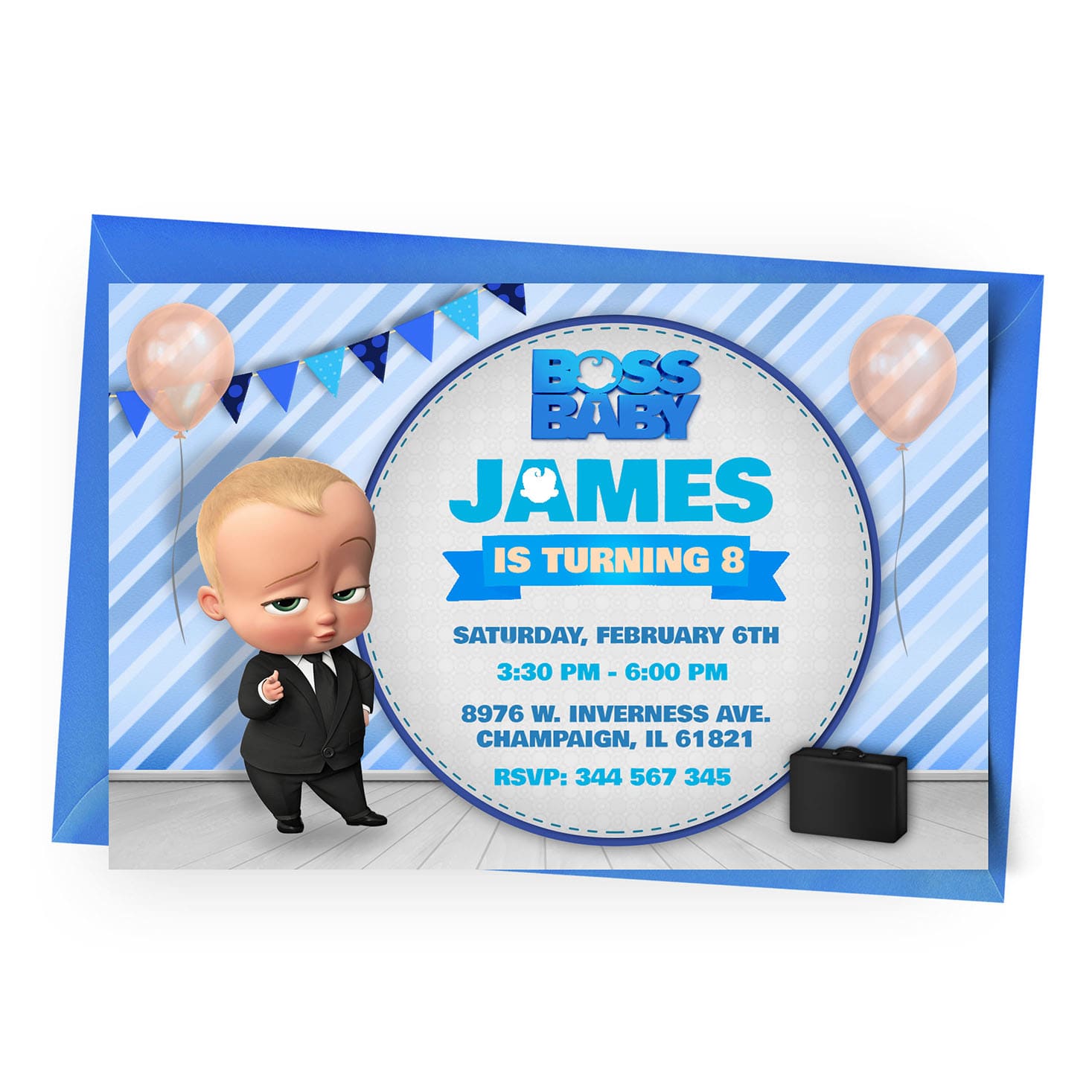 Christening Invitation Boss Baby at Hayley Chipper blog